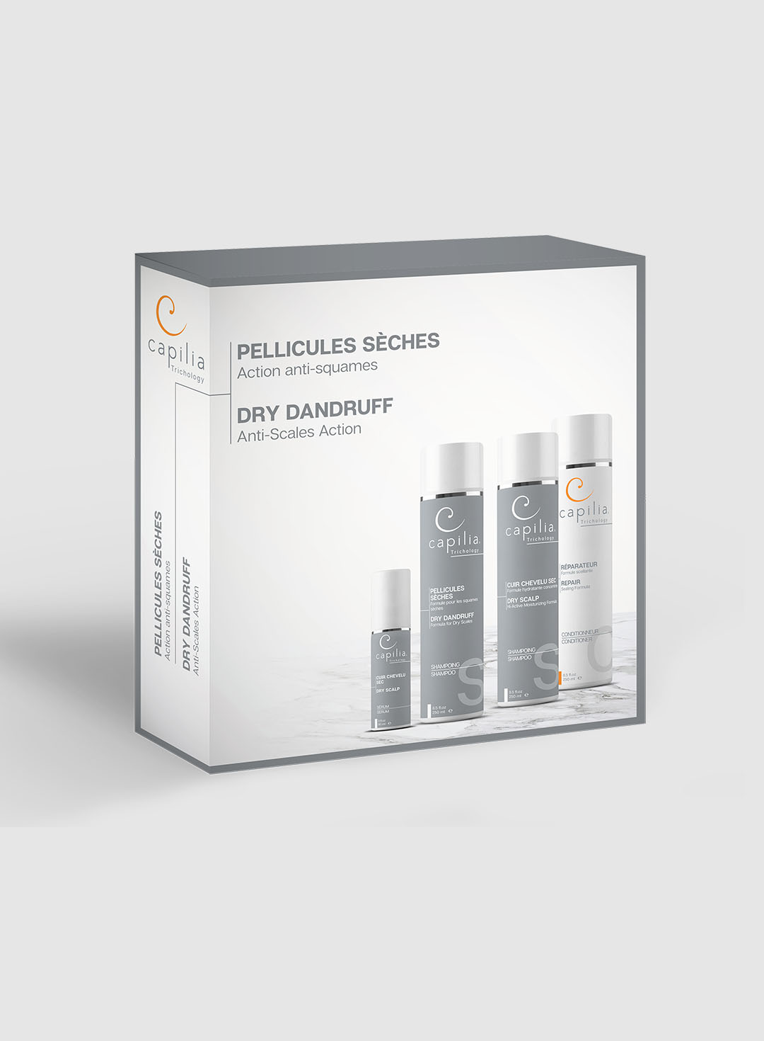 Dry Dandruff kit - Brand, Capilia, Kits, Scalp care, Trichology - Novera